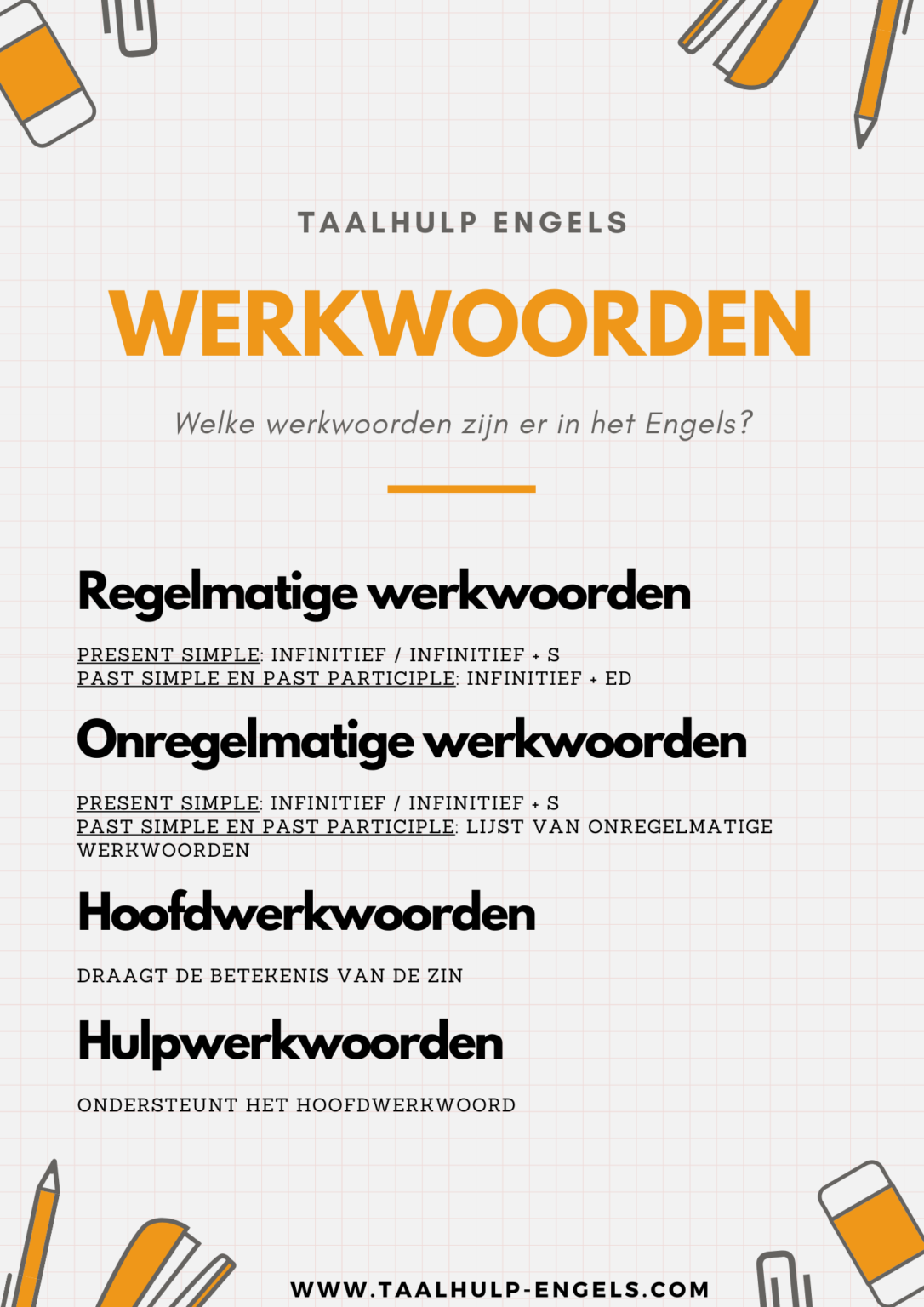 Werkwoorden Engels – Taalhulp Engels
