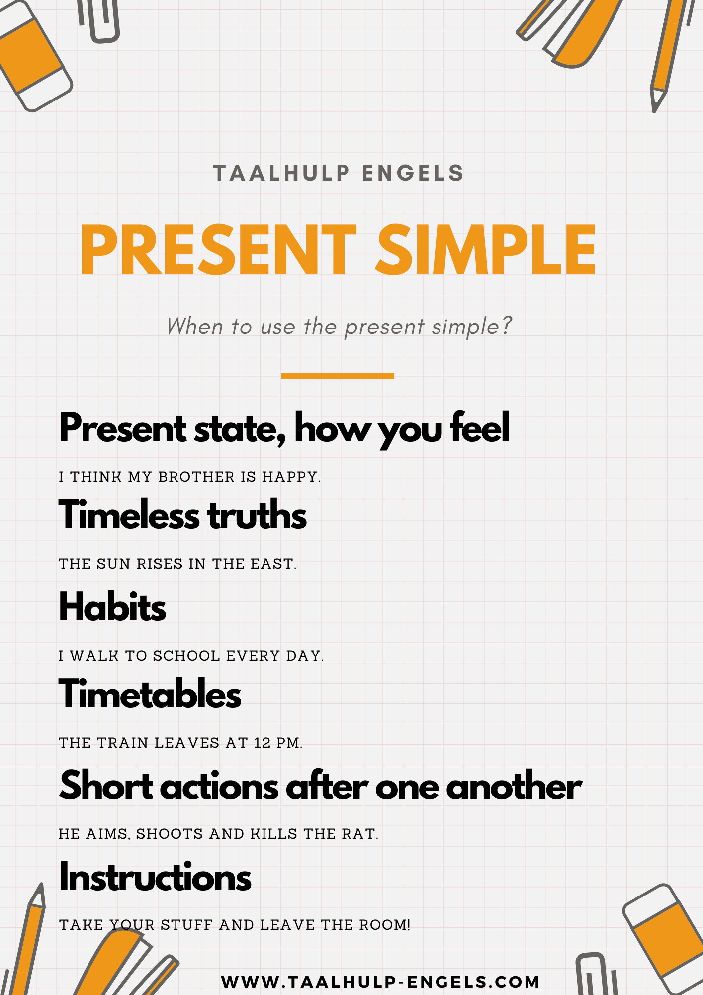 Present Simple – Taalhulp Engels