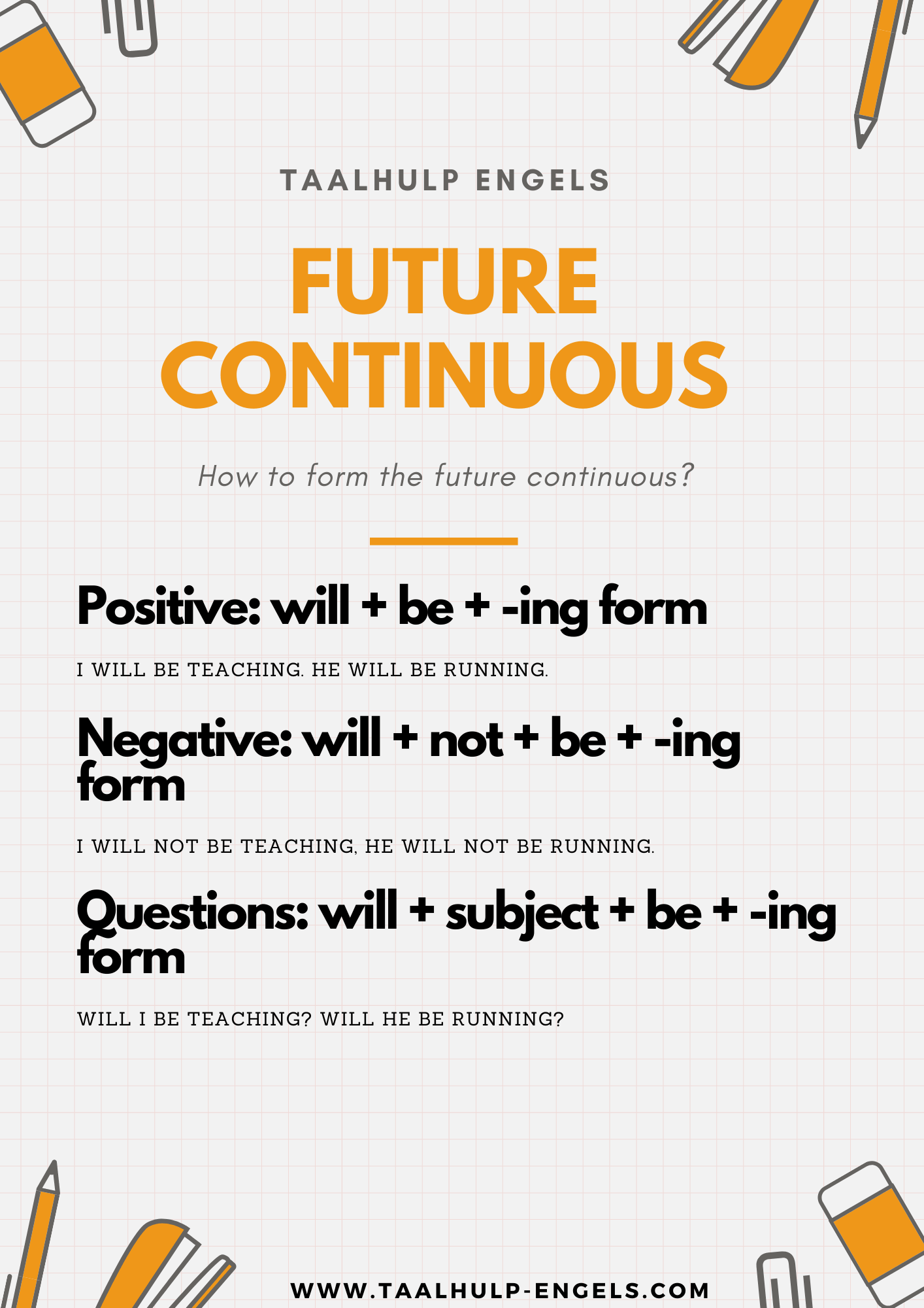 Future Continuous – Taalhulp Engels