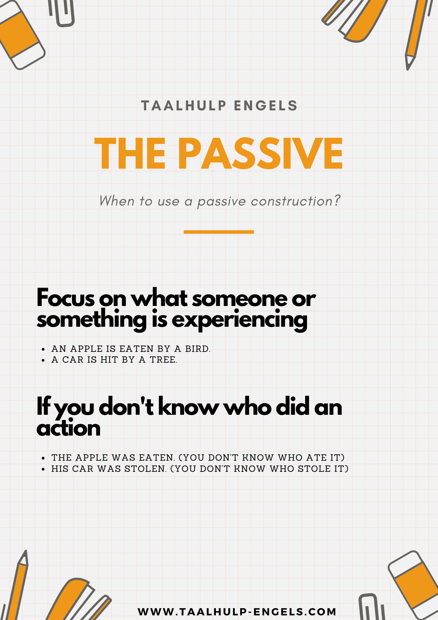 The Passive: a Complete Overview in English – Taalhulp Engels