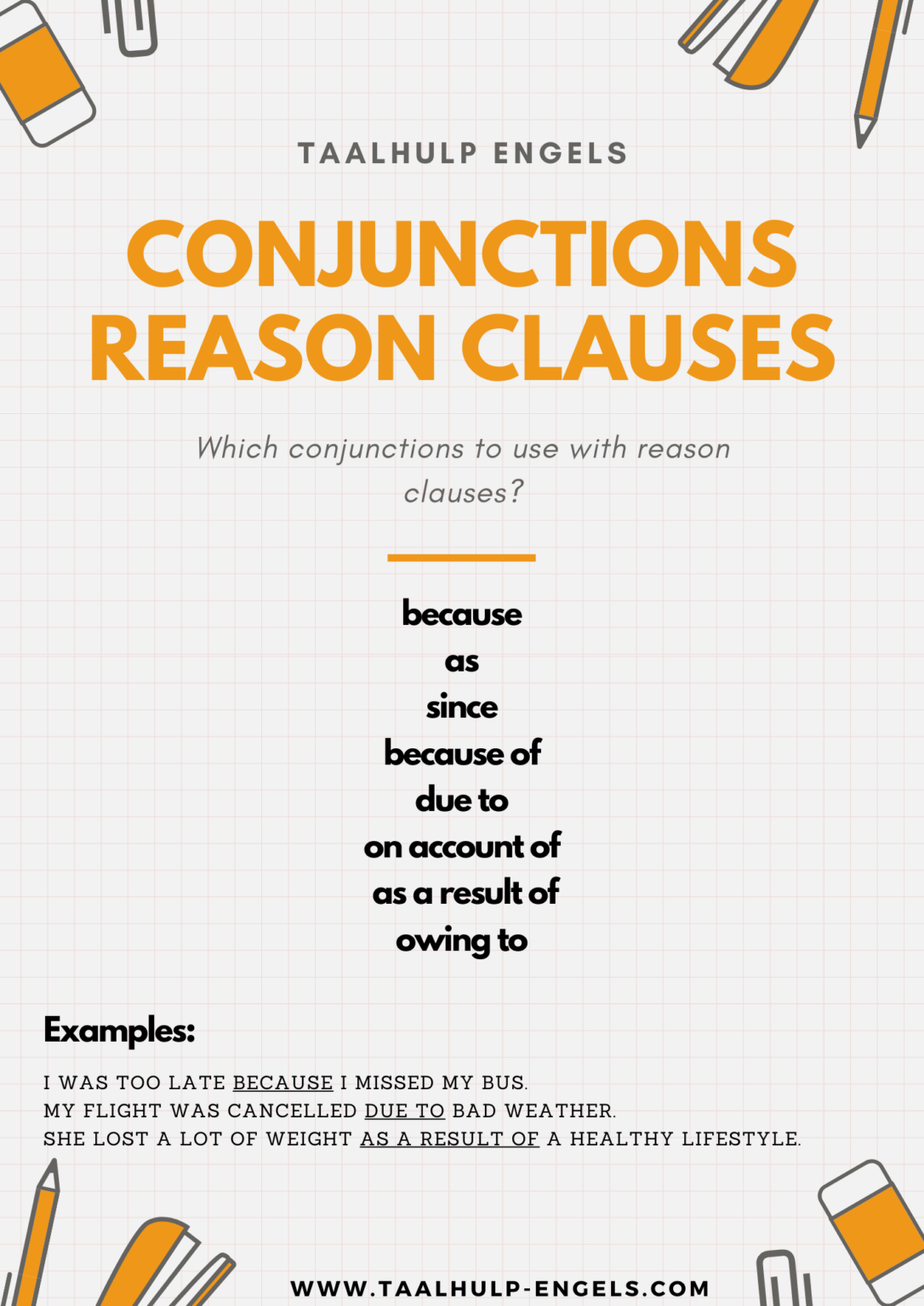 Purpose and Reason Clauses – Taalhulp Engels